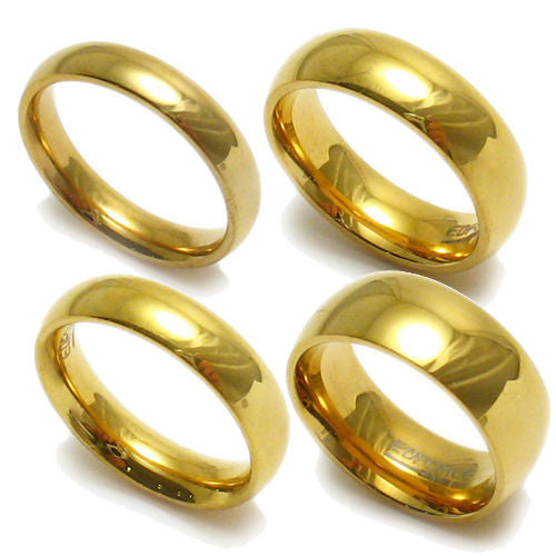 Couple Rings: Matching Stainless Steel Wedding Bands ...